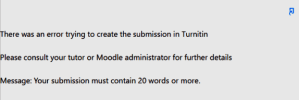Upload issues with Turnitin – Digital Education Support at Brookes