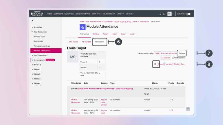 How do I view attendance records in Moodle? – Digital Education Support ...