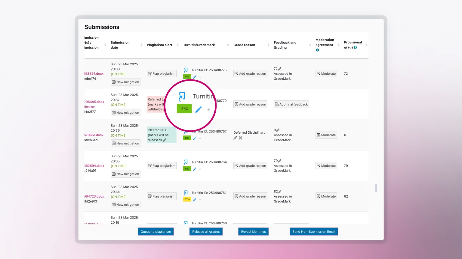 How do I mark in Coursework? – Digital Education Support at Brookes